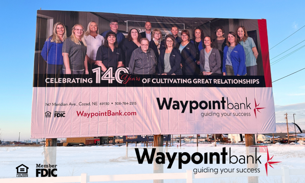 Waypoint Bank - Cozad Billboard - Waypoint Bank
